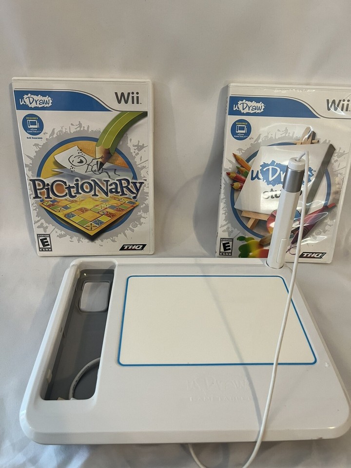 U Draw Studio & Pictionary Video Game With Drawing Pad For Nintendo Wii ...