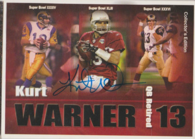 Kurt Warner authentic signed custom autographed trading card COA | eBay