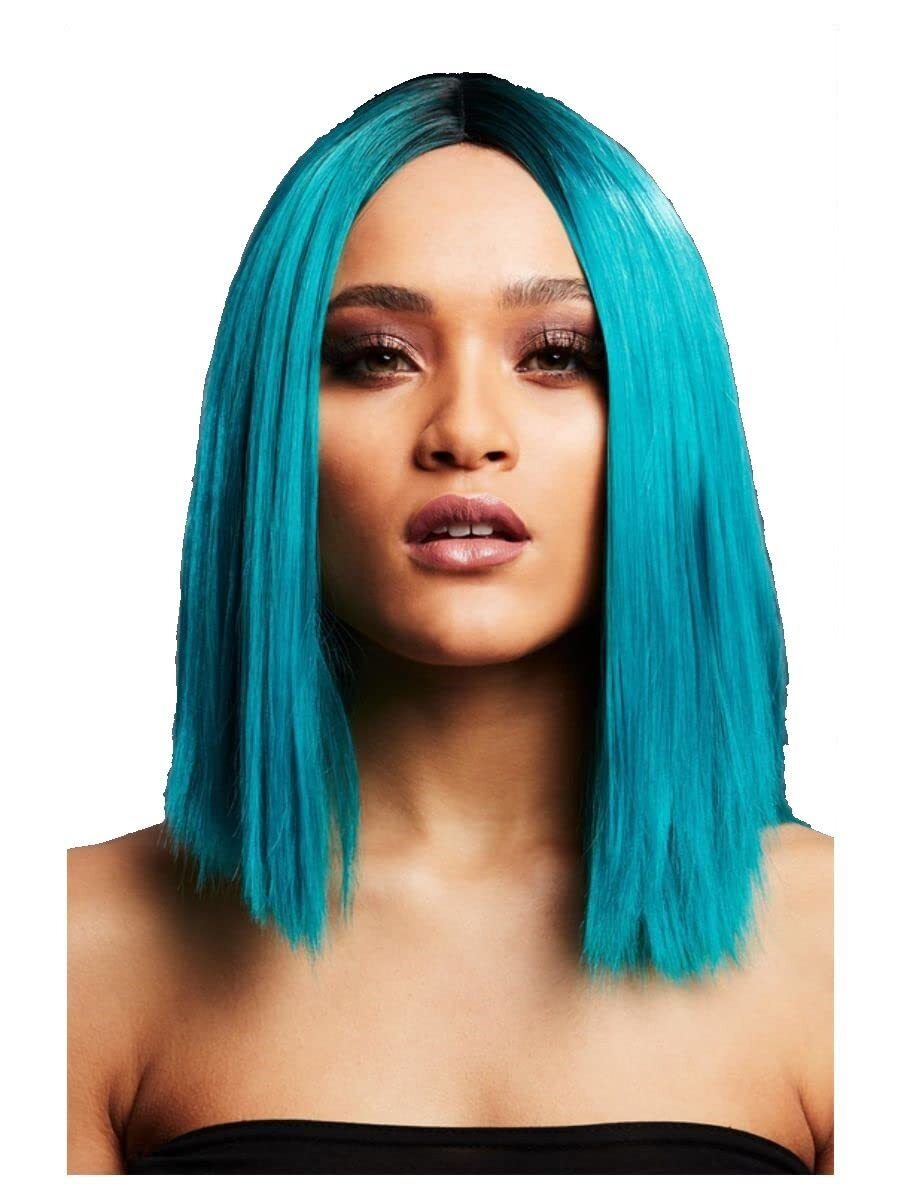 Smiffys Fever Kylie Wig, Two Toned Blend, Teal | eBay