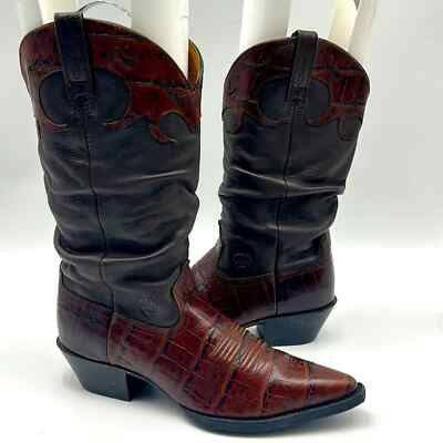ARIAT 13826 GINGER GATOR PRINT BROWN WOMEN WESTERN COWBOY BOOT SIZE 7 ...