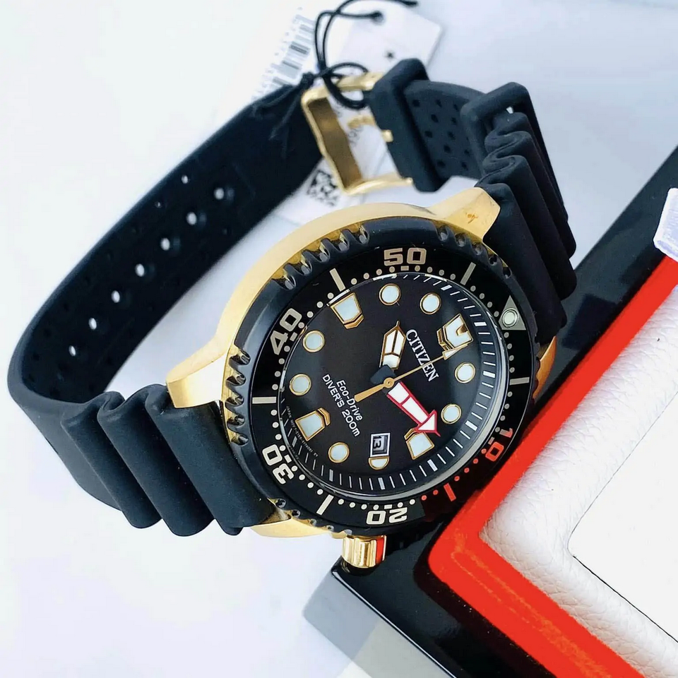 Citizen Eco-Drive Promaster Diver Men's Watch Gold Tone Black Dial ...
