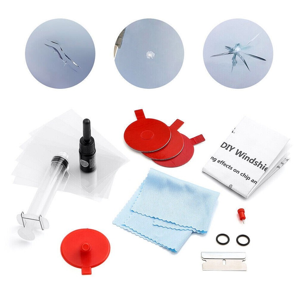Windscreen Windshield Repair Tool Set DIY Car Kit Wind Glass For Chip ...