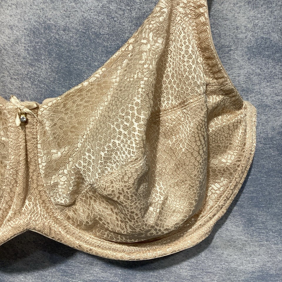 Lilyette Bra Beige Lace 40DD Cup Underwire Soft Cup | eBay