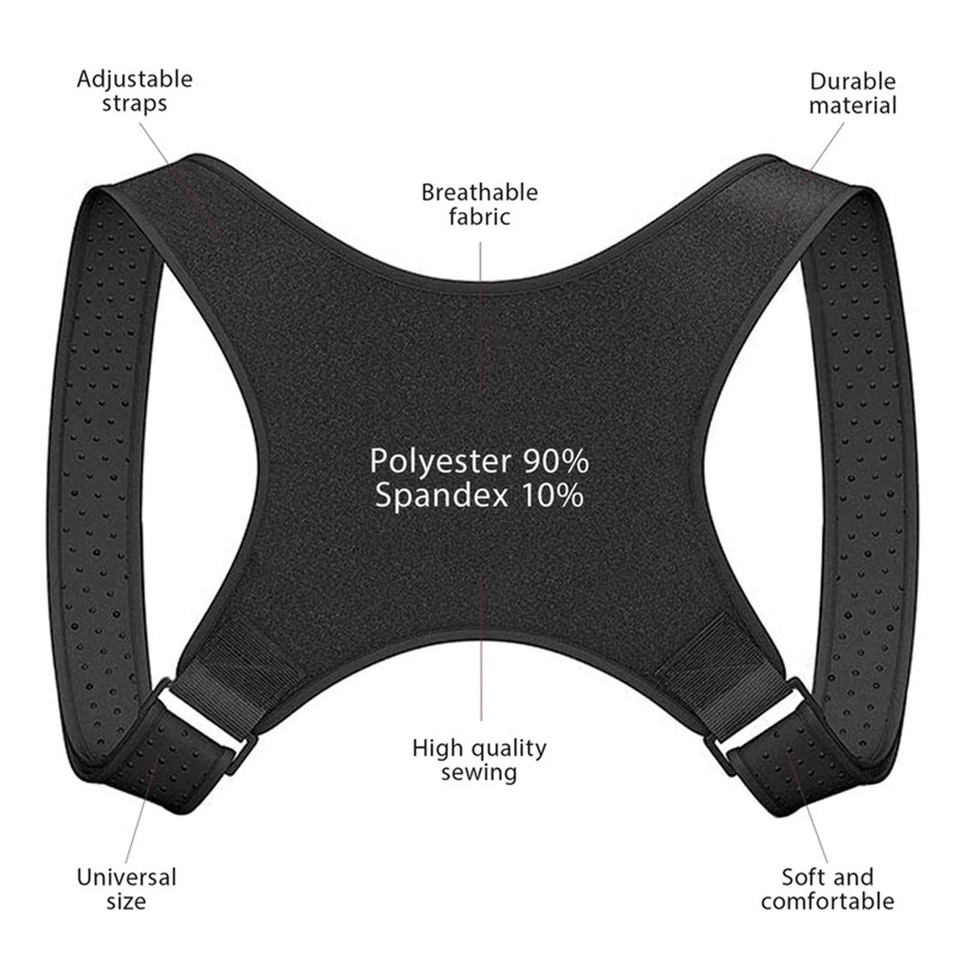 Adjustable Posture Corrector Back Shoulder Support Correct Brace Belt ...