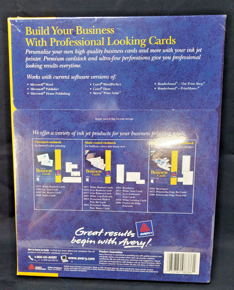 Avery 8386 100 Matte White Postcards 4x6" INK JET Print To Edge Card ...