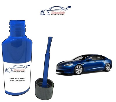 FOR TESLA DEEP BLUE PEARL PPSB PAINT 30ML TOUCH UP REPAIR PAINT BRUSH ...