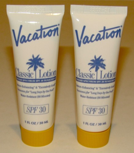 2 Vacation Classic Lotion Sunscreen SPF 30 1 Oz Each Travel Size Broad ...