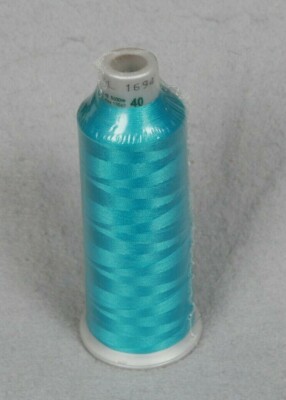 Madeira NEW Polyester Polyneon Embroidery Thread 1694 AQUA 5000m Cone ...