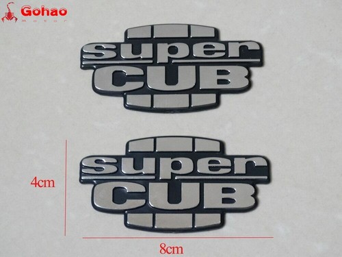 2x Super CUB badge logo Side Cover Panel Sticker Emblems for C50 C70 ...
