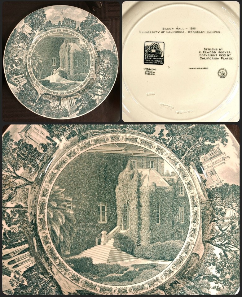 1935 University of California Wedgwood Grand Lot: UC Berkeley Founders ...