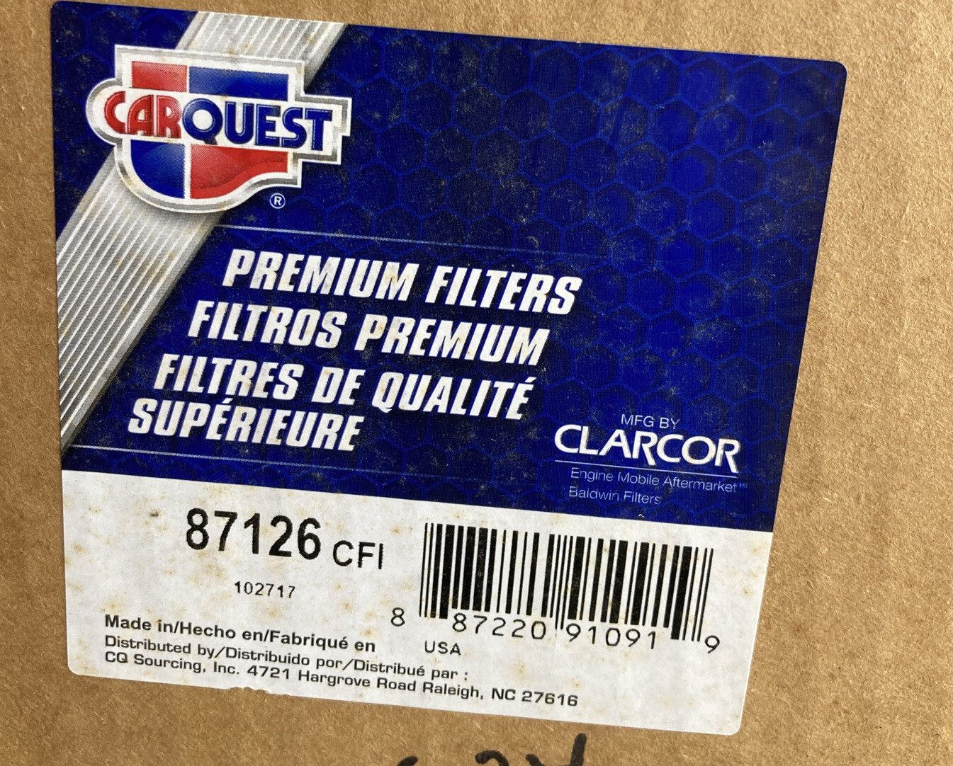 Carquest 87126 Premium Outer Air Element w/ Fins Air Filter | eBay