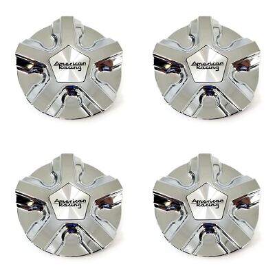 4 American Racing Chrome Wheel Center Hub Caps for 4/5/6Lug AR921 ...