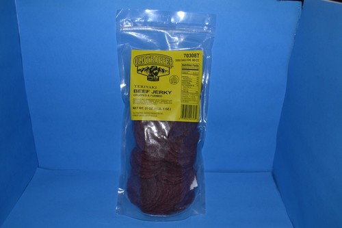 Old Trapper BEEF JERKY ROUNDS 80 ct Bulk Teriyaki Coins, 1 LB, 5 oz, BB ...