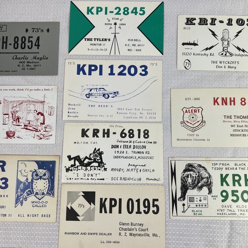 Vintage Radio Cards Amateur Radio QSL Cards Lot Missouri QSL Radio ...