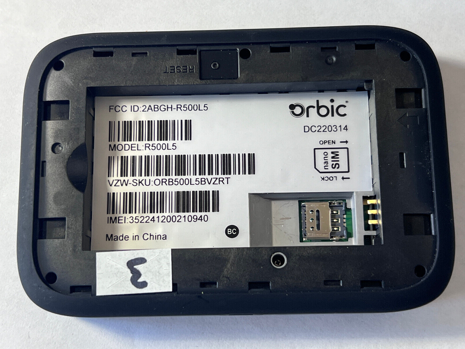 VERIZON ORBIC SPEED R500L5 UW MOBILE HOTSPOT DUAL BAND MODEM ^ READ | eBay