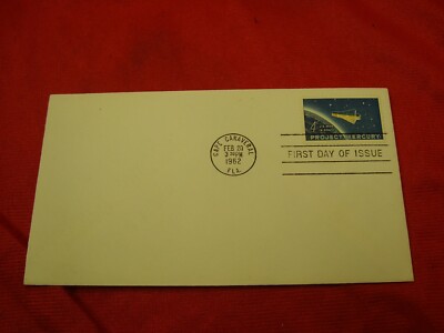 1962 Project Mercury Stamp Stamped Cape Canaveral First day of issue ...