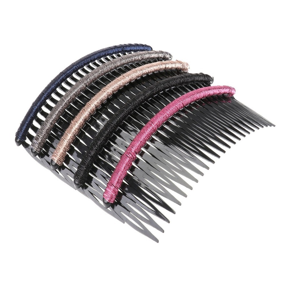 10pcs Women Hair Comb Pin Clip Color Thread Hair Side Combs for Women ...