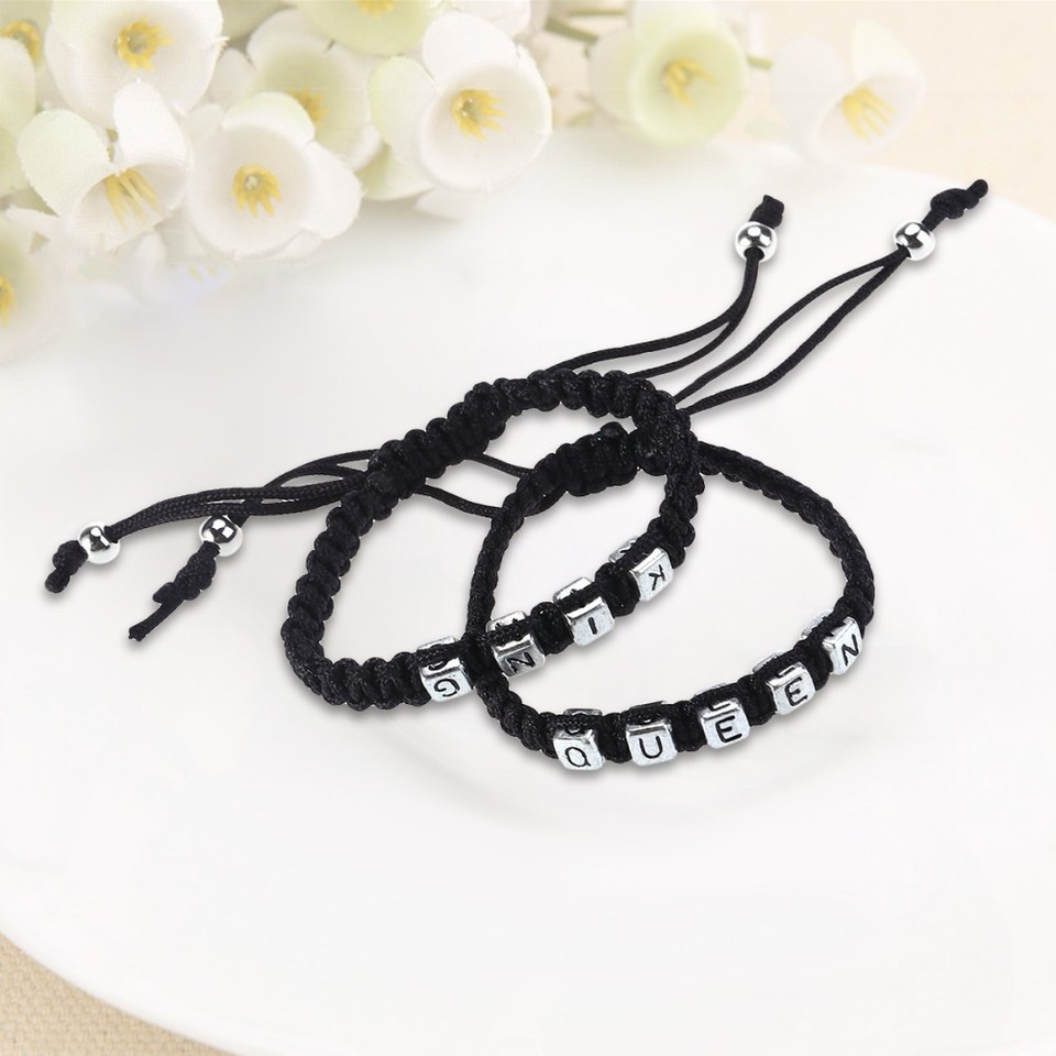 Couples Bracelets Set King and Queen Bracelet Handmade Lovers Bracelets ...