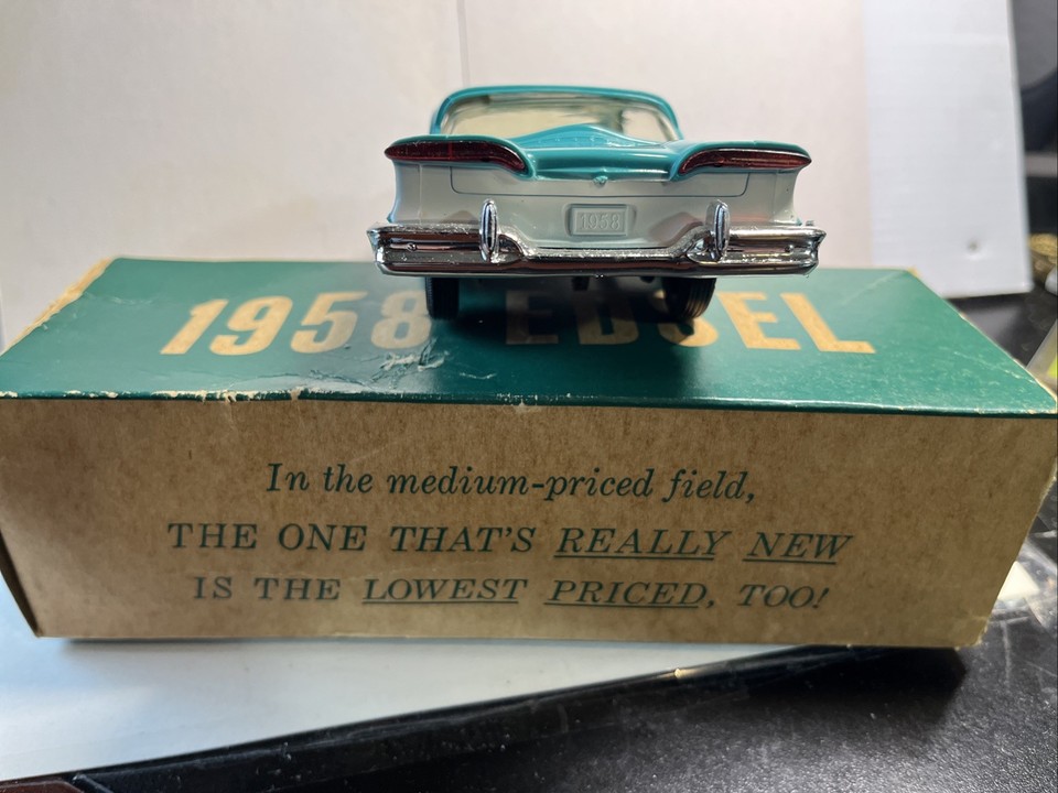 VINTAGE Boxed 1958 Edsel Turquoise Blue Friction PROMO MODEL Original ...