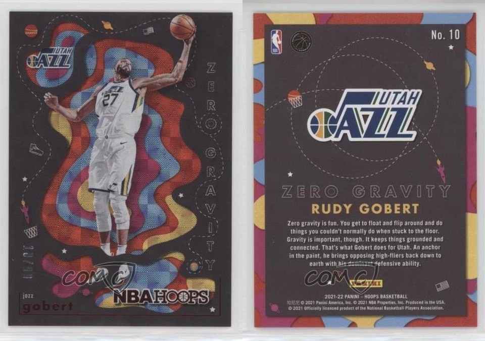 2021-22 Panini NBA Hoops Zero Gravity Hyper Red /99 Rudy Gobert #10 ...