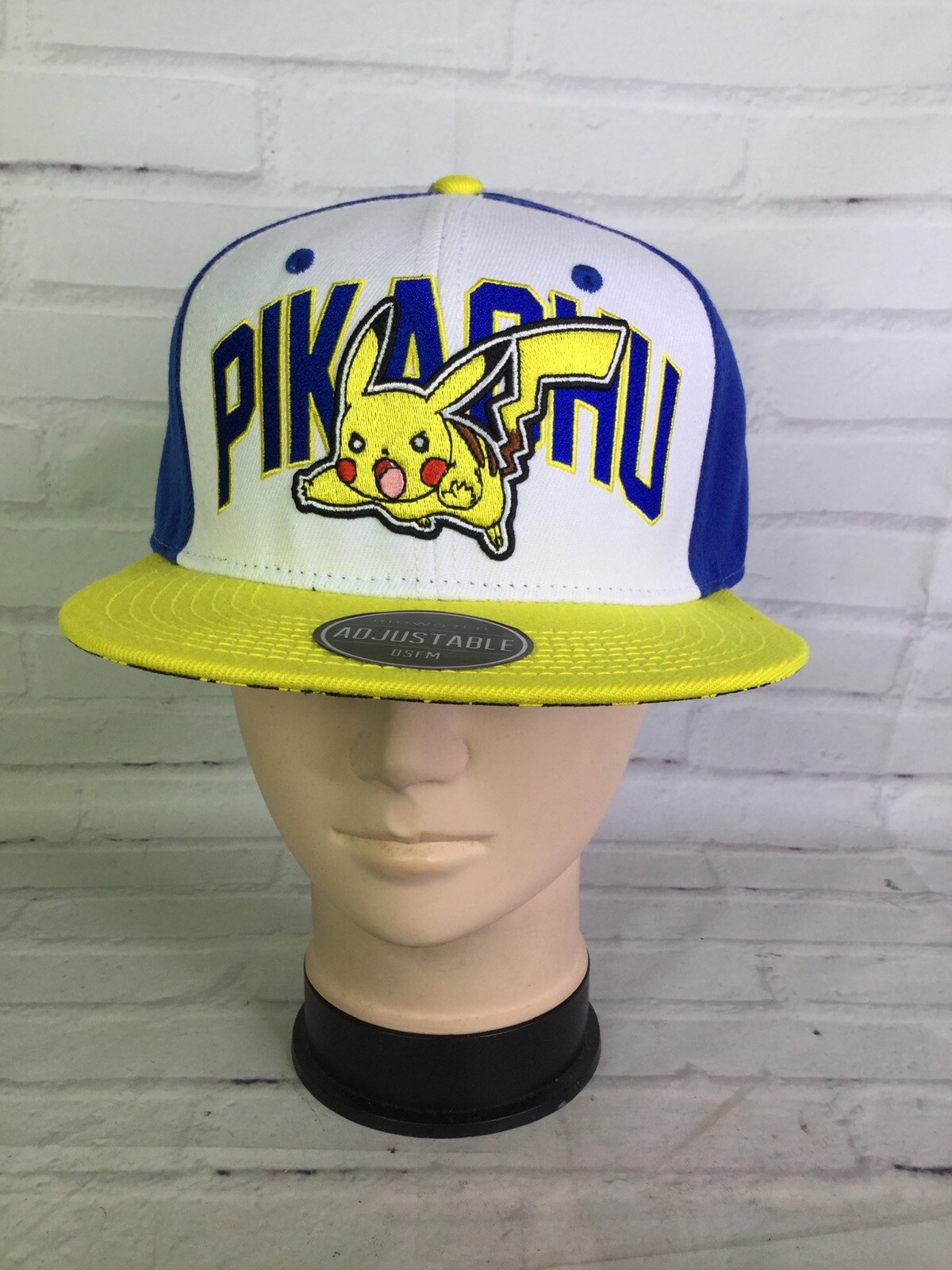 Pokemon Pikachu Embroidered Logo 025 Blue Yellow White Adjustable ...