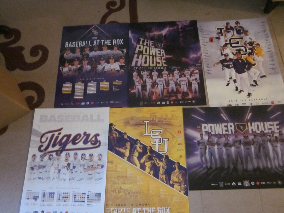 LSU TIGERS BASEBALL SCHEDULE POSTER LOT of 6 2018 - 2023 18x24 🐯 | eBay