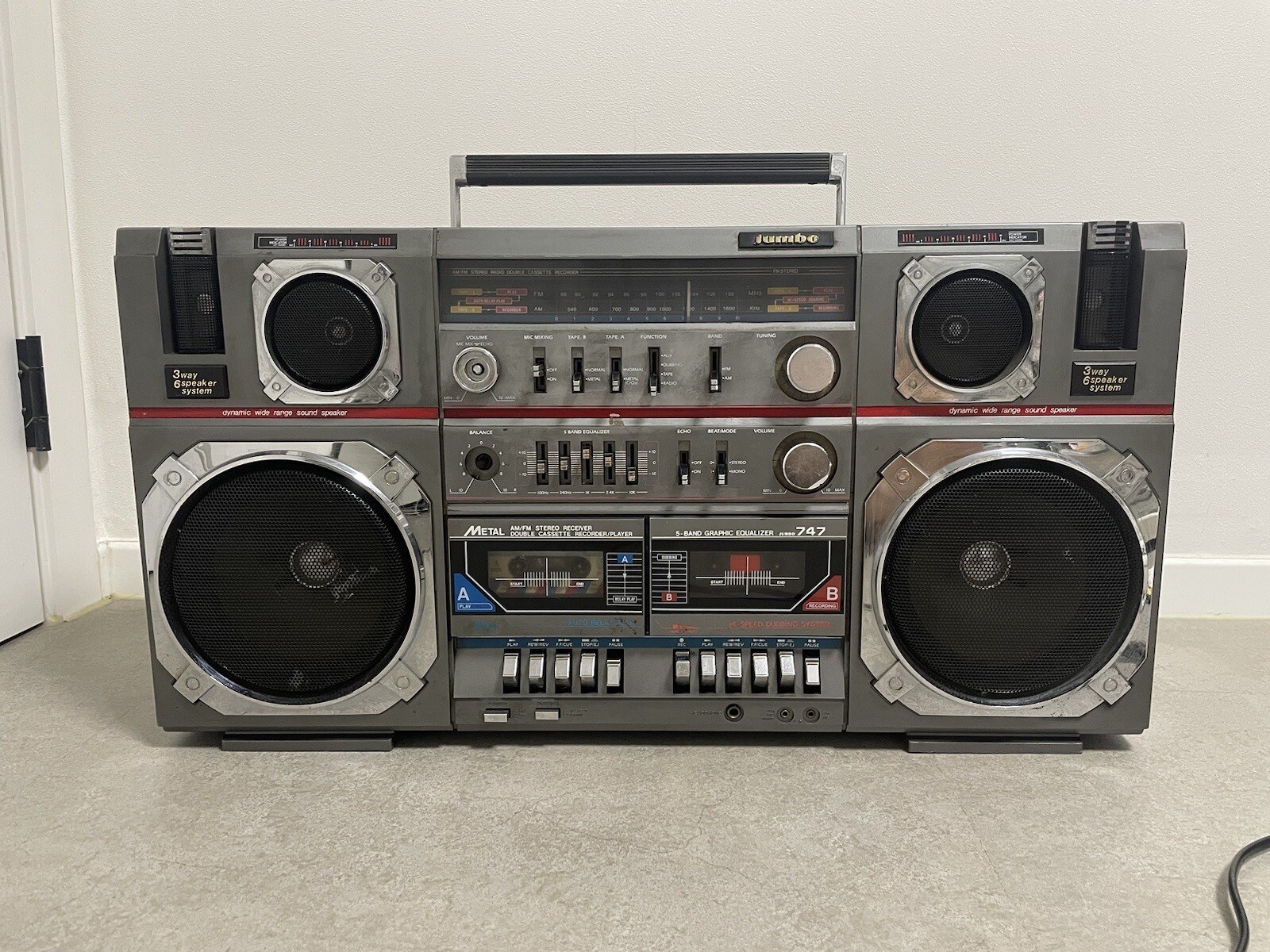 Vintage boomboxSuper jumbo 747 BOOMBOX GHETTOBLASTER 430 | eBay