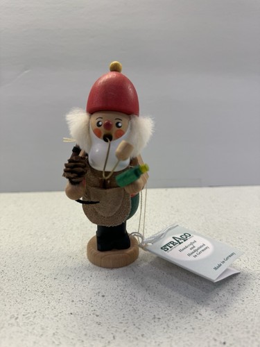 Straco 5.5” Solid Wood Nutcracker Old Man Smoker w/Bottle Germany GMBH ...