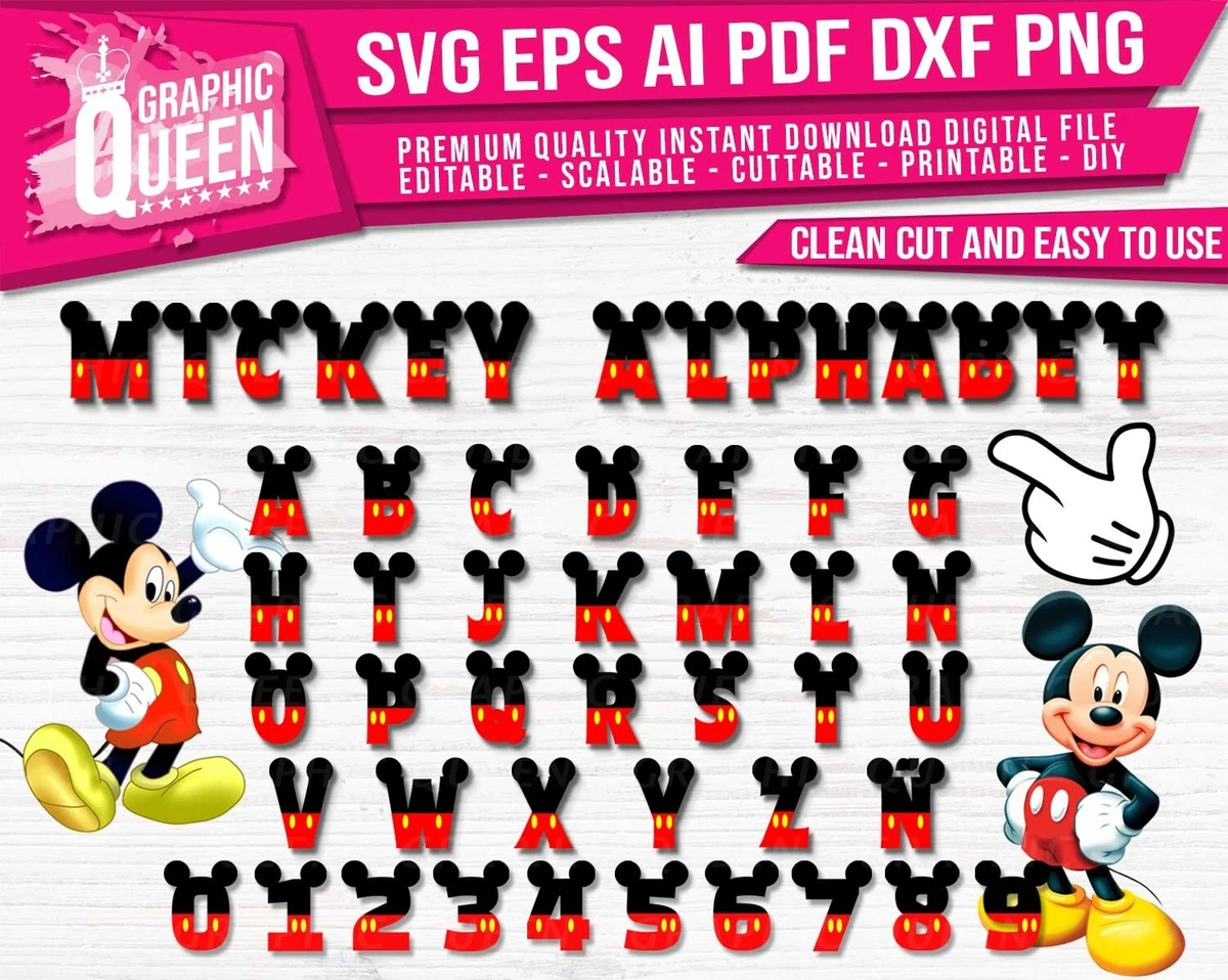Mickey Mouse Alphabet Printables