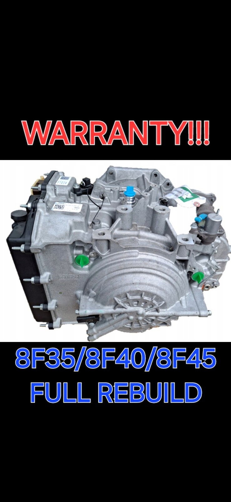FORD TRANSIT CONNECT AUTOMATIC 8 SPEED 8F35 2019 ONWARDS GEARBOX ...