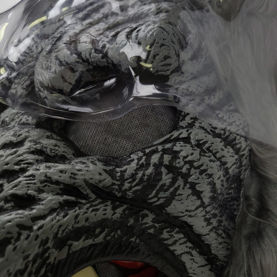 Halloween Wolf Head Face Mask Werewolf Moving Mouth Cosplay Costume ...