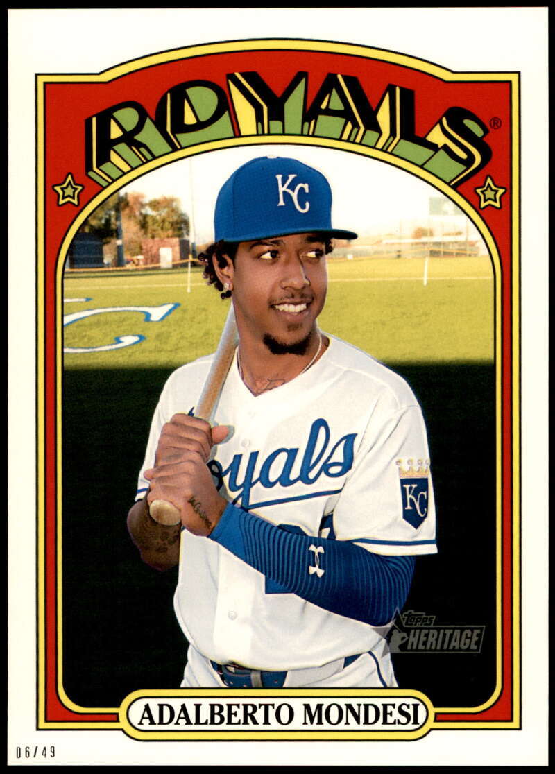 Adalberto Mondesi 2021 Topps Heritage 5x7 #55 /49 Royals | eBay
