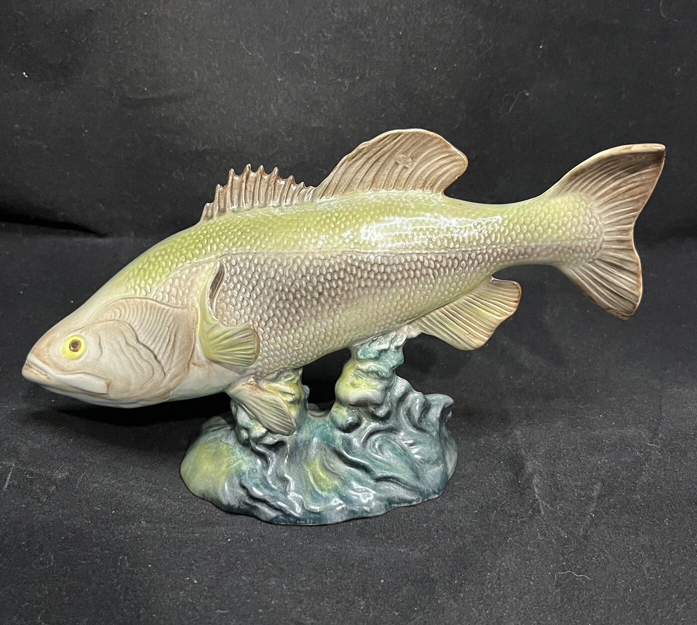 Vtg Beswick Largemouth Black Bass Statue Made In England Fish Figurine ...