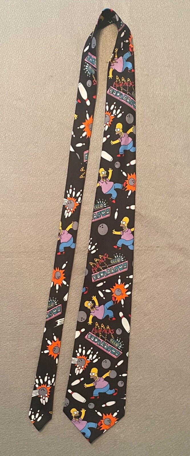 Homer Simpson Bowling Cartoon Comic Tie Necktie Simps… - Gem