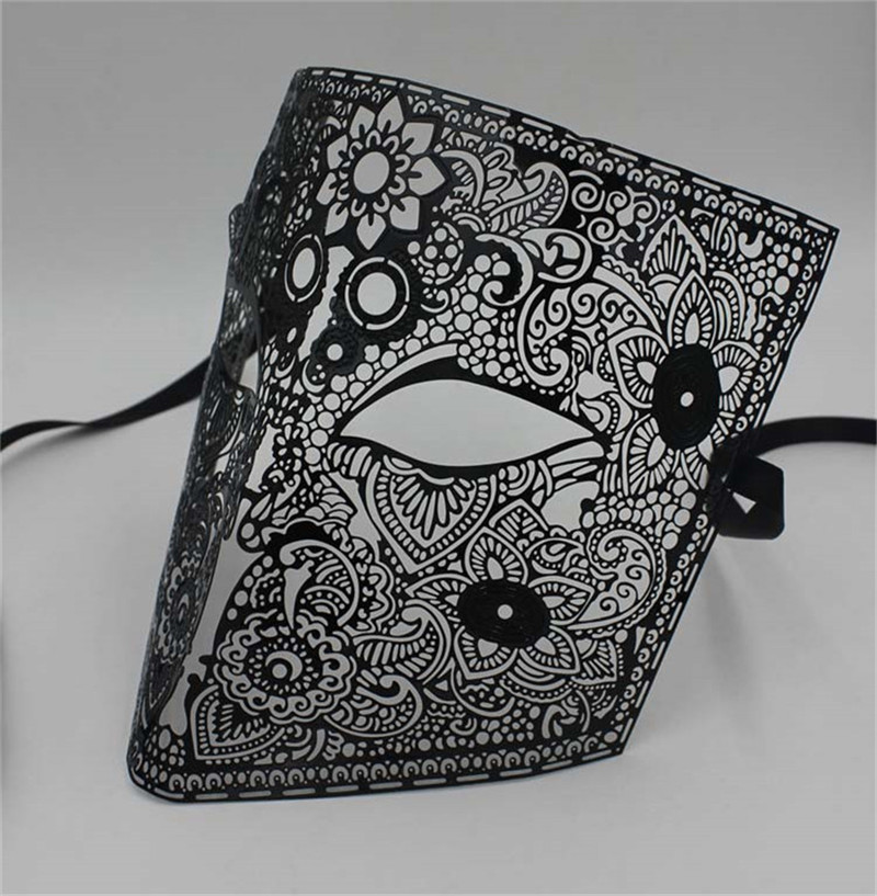 Shield Style Full Face Metal Mask Phantom Cosplay Venetian Masquerade ...