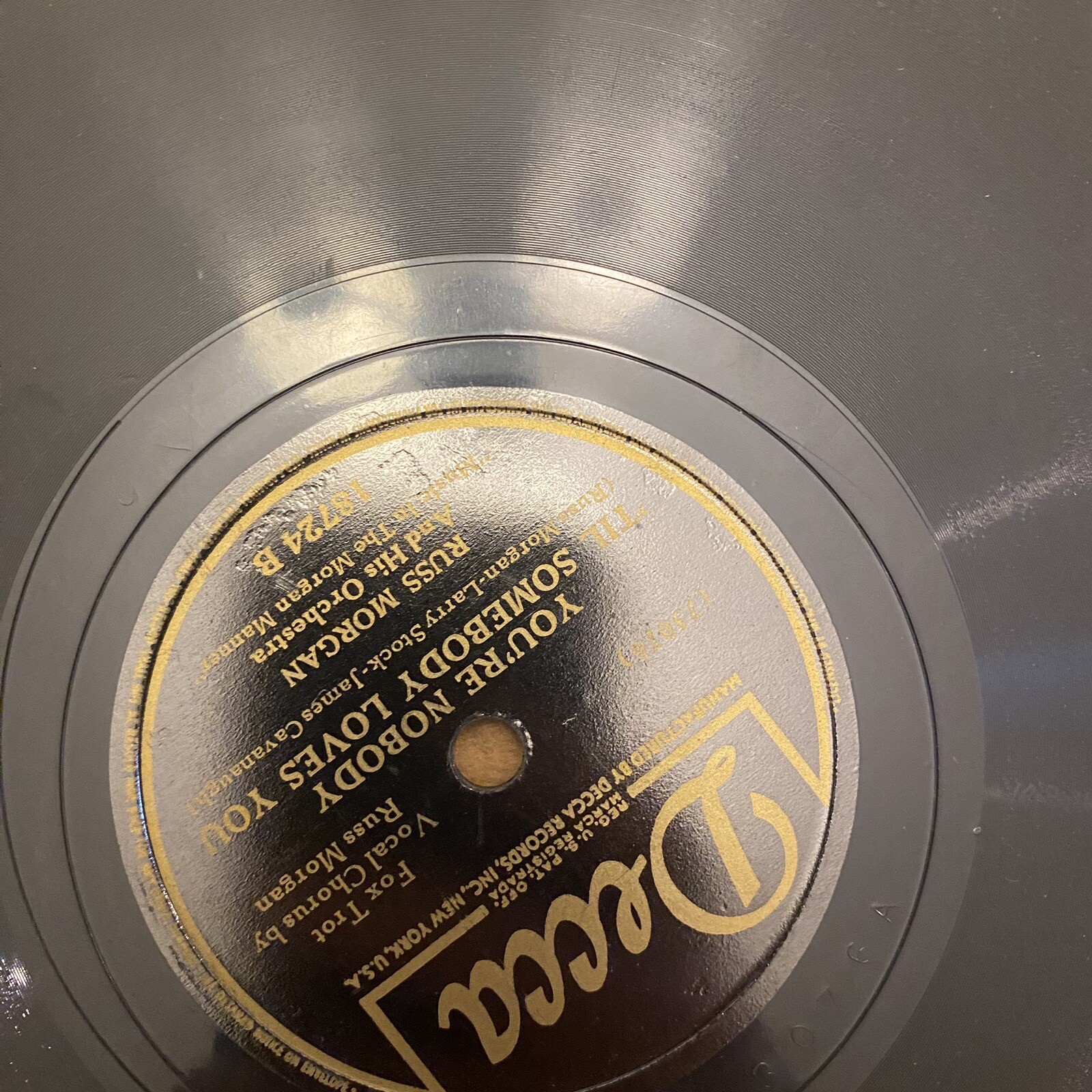 Russ Morgan 78rpm 10-inch Decca Records #18724 That Feeling In The ...