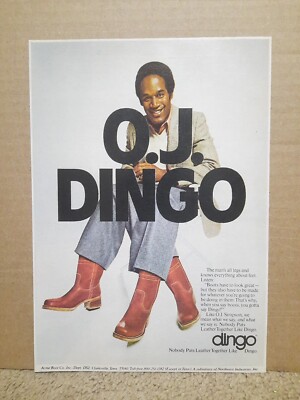 1977 Dingo Boots Magazine Ad OJ Simpson | eBay