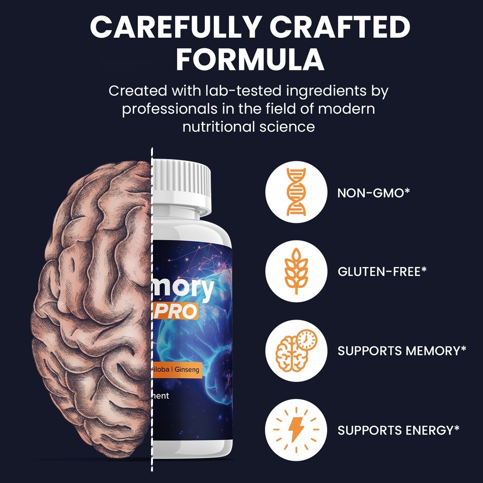 (2 Pack) Memory Lift Pro Brain Supplement Capsules – MemoryLift Pro All ...