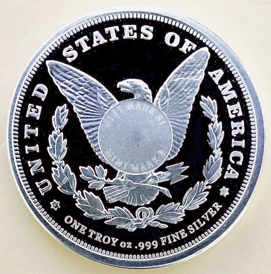 PROOF MORGAN DOLLAR ROUND! 1oz PURE SILVER! OUTRAGEOUS CAMEO! .999 NR # ...