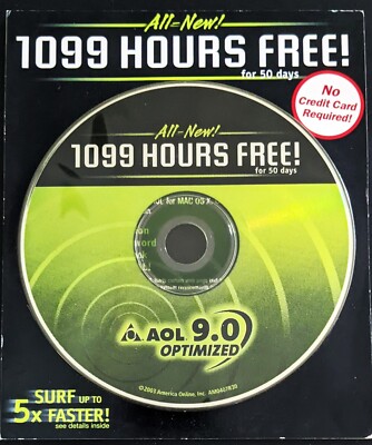 America Online Collectible Program Disc, Vintage AOL CD "Concentric ...