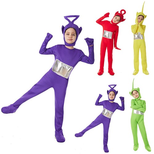 Kids Teletubbies Cosplay Costume Jumpsuit Headgear Halloween Party ...