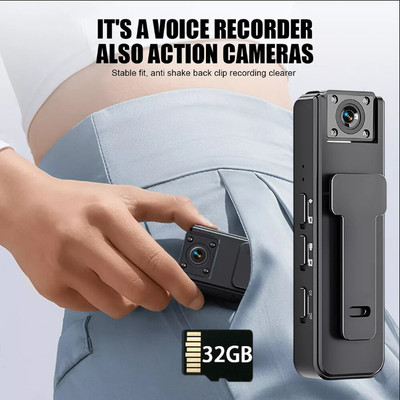 Body Camera Pocket Video Audio Portable Police Recorder Night Vision ...