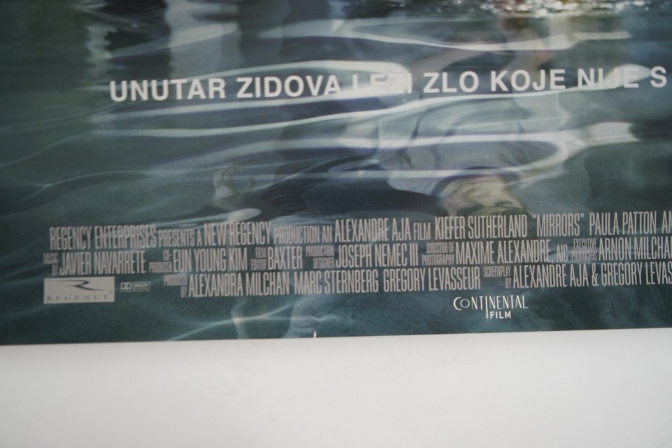 MIRRORS Orig. CRO movie poster 2008 KIEFER SUTHERLAND PAULA PATTON ...