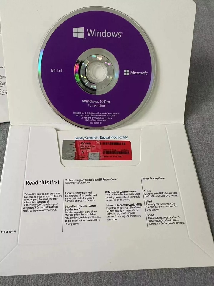 Sealed Microsoft Windows 10 Pro 64 Bit ENGLISH Operating System DVD | eBay