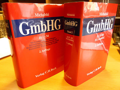 Kommentar GmbHG (Michalski) - Jura (iura) - Recht -Gesetze | eBay.de