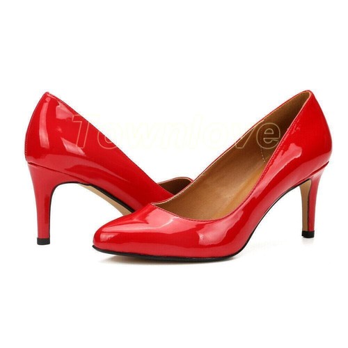 Men's High Heels Patent Leather Drag Queen Crossdresser Trans Shoes ...