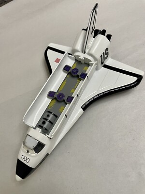 Playmaker Toys US White Space Shuttle Diecast Rocket Thruster NASA Pull ...
