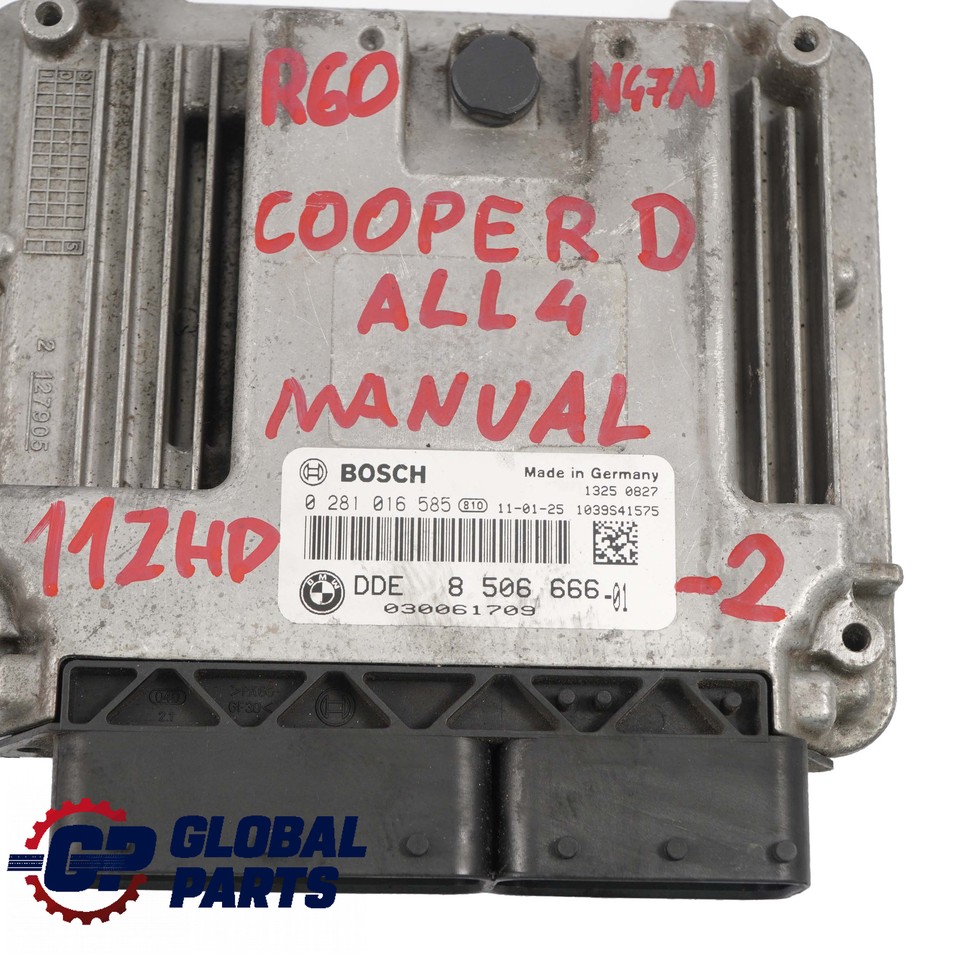 Mini Cooper D R60 ALL4 N47N Diesel Engine ECU Kit DDE 8506666 CAS3 Key ...