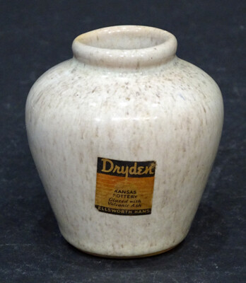 DRYDEN POTTERY Vintage ART DECO / MCM Mini Vase with PAPER LABEL ...
