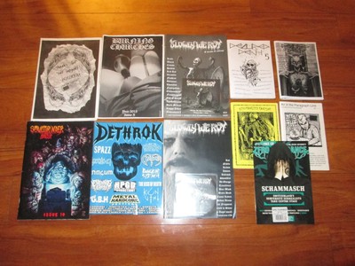 12 METAL ZINES +2CDS Slowly We Rot Soulgrinder Zero Tolerance Deathrok ...